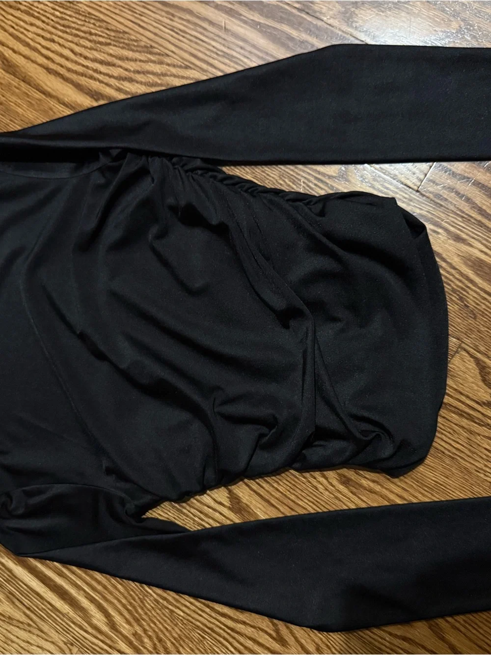 Tiger Mist | Tops | Tiger Mist Black Twisted Front Long Sleeve Top ...